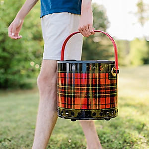 Skotch Kooler Portable Grill, Small & Sturdy Firepit and Mini Grill with Premium Features, Perfect for Tailgating, Camping, Beach or Picnics (13” W x 11.5” H)