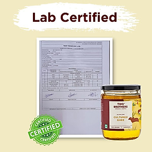 TWO BROTHERS ORGANIC FARMS Amorearth A2 Cultured Ghee, Desi Gir Cow 1000 ml