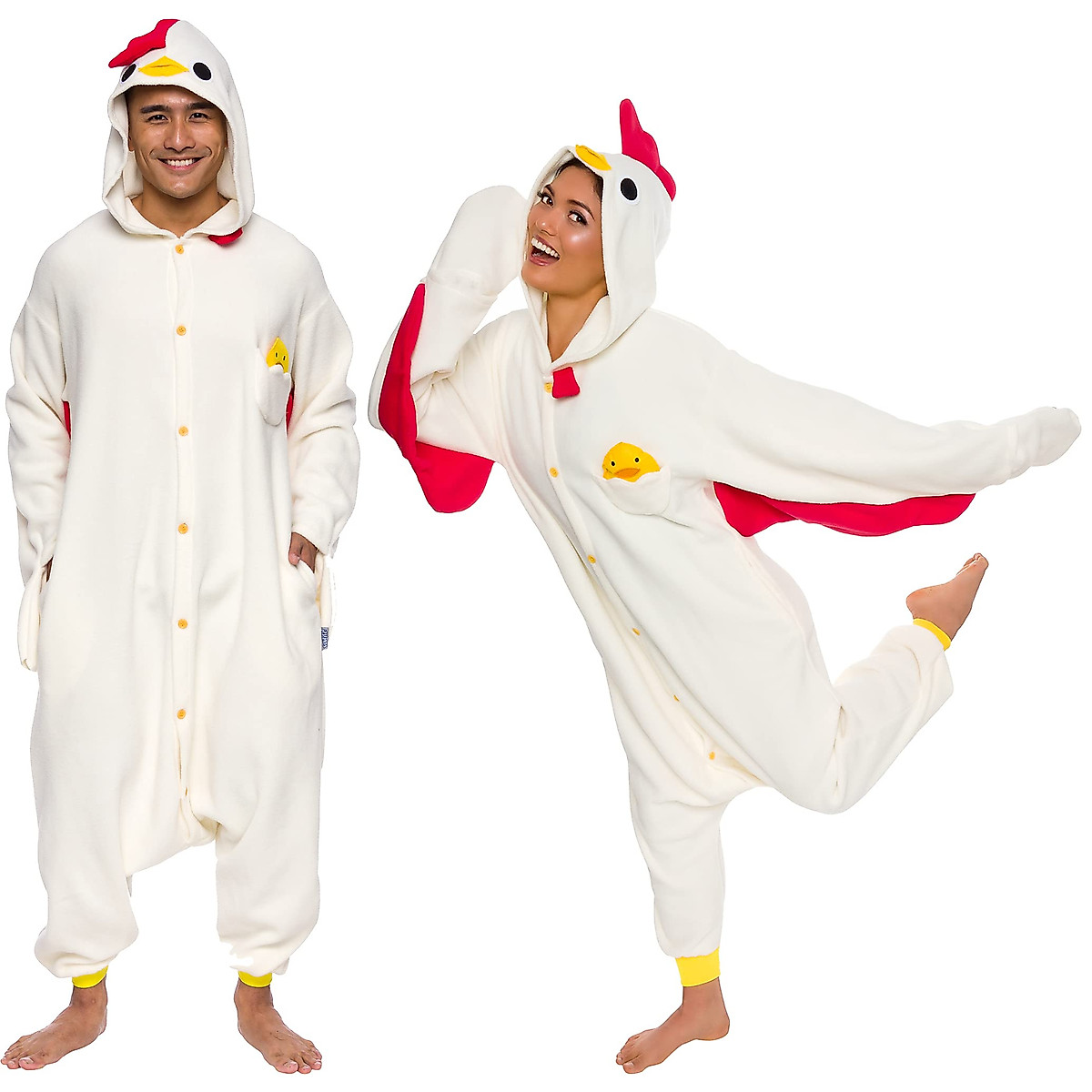 Funziez! Adult Onesie Halloween Costume - Animal and Sea Creature - Plush One Piece Cosplay Suit for Adults, Men and Women