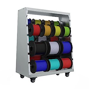 uyoyous Wire Spool Rack 29.5 x 25.2 Inch Cold-Rolled Steel Cable Dispenser Cart with Locked Wheels 6 Rods Electrical Wire Spool Storage Dispenser 300lbs Capacity for Industrial Workplace