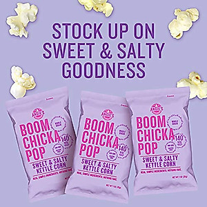 Angie's BOOMCHICKAPOP Sweet & Salty Kettle Corn Popcorn, 1 oz. (Pack of 24)
