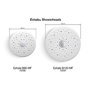 KOHLER K-72597-SN Exhale B120 2.0 Gpm Multifunction Showerhead, Vibrant Polished Nickel