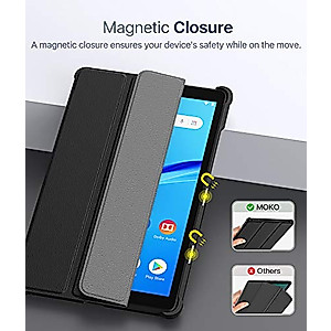 MoKo Case for Lenovo Tab M8 /Smart Tab M8 / Tab M8 FHD Case Model TB-8505F/TB-8505X/TB-8505FS/TB-8705F, Slim Lightweight Smart Shell Stand Cover Case for Lenovo Tab M8 HD/Tab M8 HD LTE, Black