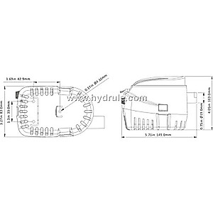 Dontmiss Automatic Submersible Small Boat Bilge Pump 12v 1100gph Auto with Float Switch bilge pump for boat(Outlet Diameter：1 1/8") (1100GPH)