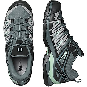 Salomon Women's X ULTRA PIONEER CLIMASALOMON™ WATERPROOF Hiking Shoes for Women, Stormy Weather / Alloy / Yucca, 9