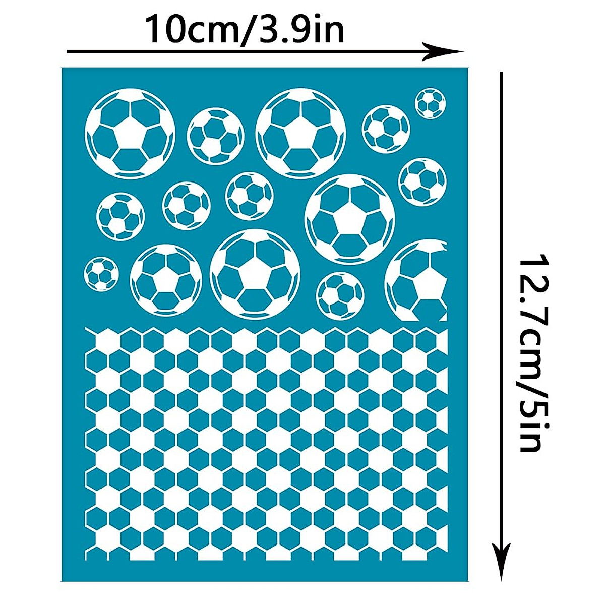 OLYCRAFT 4x5 Inch Clay Stencils Soccer Pattern Silk Screen for Polymer Clay Sports Theme Silk Screen Stencils Mesh Transfer Stencils Football Mesh Stencil for Polymer Clay Jewelry Making