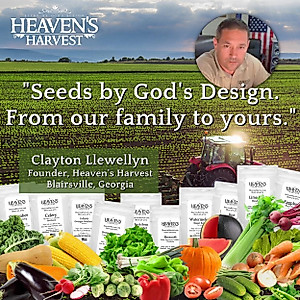 Heaven’s Harvest “10 Year Garden” Survival Seed Bank Kit | Over 25k Non GMO Heirloom Vegetable Survival Seeds + 2 Free Bonus Items: Clyde’s Garden Planner + Seed Vault Storage Drum for 10 Year Storage