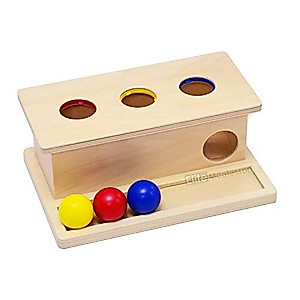 Elite Montessori Baby Object Permanence Ball Push Toddlers and Preschoolers Toy, 1 Year Old Up Baby Learning Material