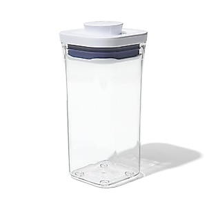 OXO Good Grips POP Container - Airtight Food Storage - Mini Square Short 0.5 Qt Ideal for 1 lb of baking soda or 14 oz of grains