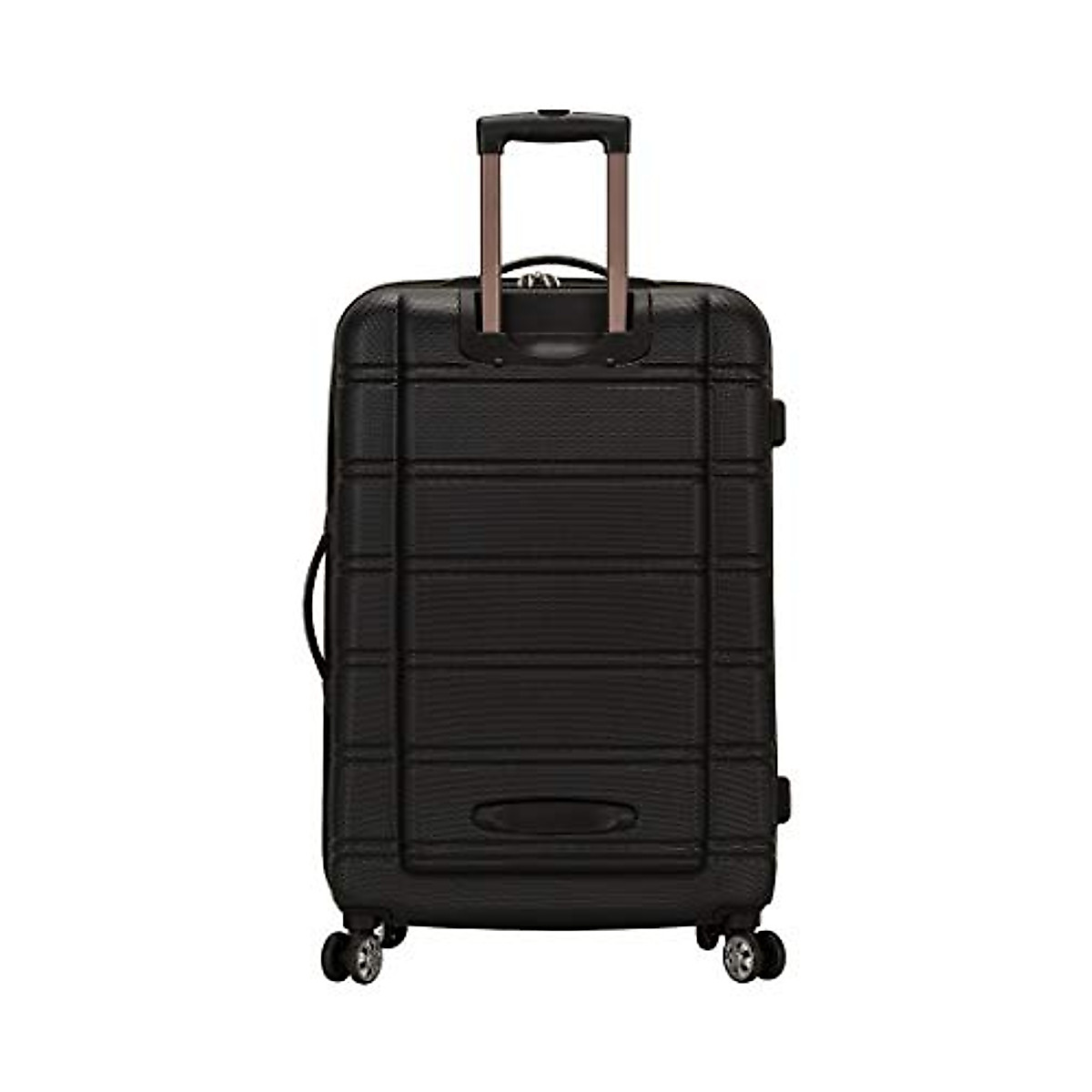Rockland Melbourne Hardside Expandable Spinner Wheel Luggage, Black, 2-Piece Set (20/28)