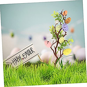 NOLITOY 1pc Easter Egg Cuttings Easter Eggs Branches Easter Cake Toppers Fake Eggs Bouquet Artificial Flowers Bouquet Easter Egg Flower Arrangement Easter Crafts Faux Plant Stems