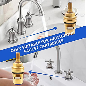 Faucet Cartridge Replacement for Hansgrohe 94008000 94009000, Replacement Faucet Cartridge Compatible with Hansgrohe Faucet, Cold Hot kitchen Faucet Cartridge