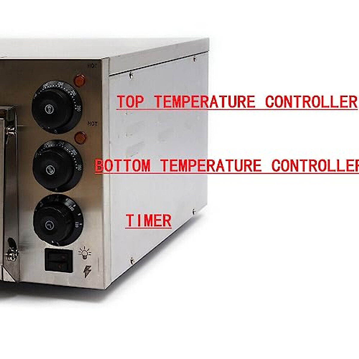 TdiriNar 110V Stainless Steel Electric Pizza Pan Single Layer Bakery Oven Catering Equipment, 12-14 Inches Commercial/Household High Efficiency Pizza Machine For Bakery,Coffee Shop,Restaurant