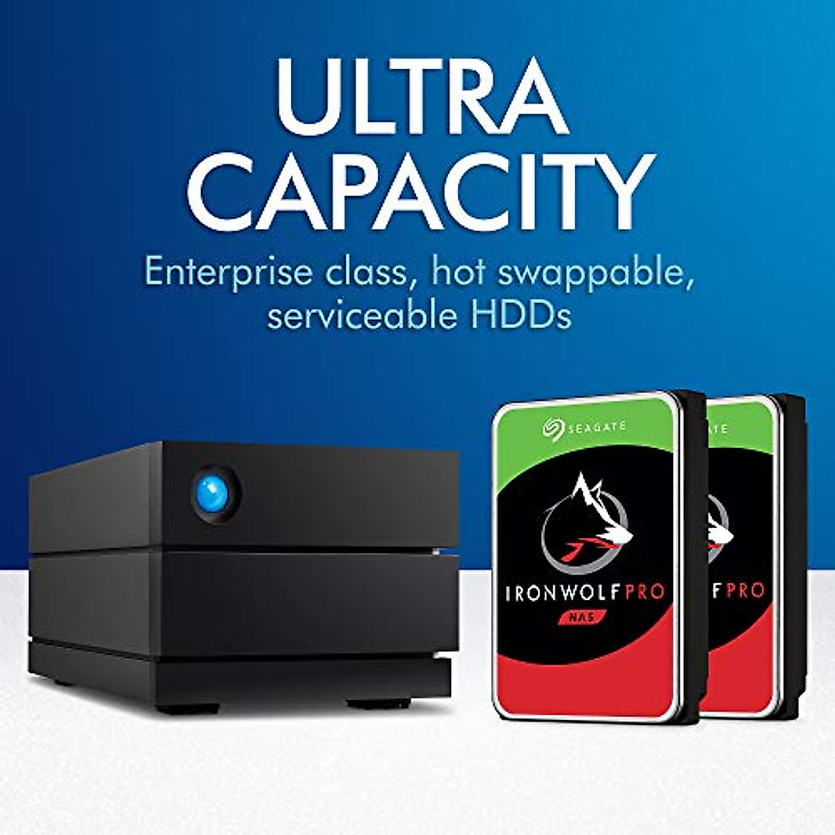 LaCie 2big RAID 16TB External Hard Drive Desktop HDD – USB-C, 7200 RPM Enterprise Class Drives, for Mac and PC Desktop, Rescue Services (STHJ16000800)