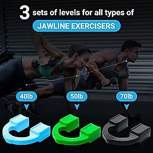 Tilcare Jawline Exerciser Jaw Exerciser for Men and Women That Helps to Workout Your Jaw, Neck and Tone Your face with Exercise - Face Slimmer That Will Chisel Your Jawline - Elite Level 70lb
