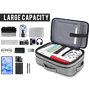 Carry on Backpack, 50l Large Travel Backpack with 3 Packing Cubes, Expandable Airline Approved 17inch Laptop Backpack, Business Weekender Daypack Overnight Luggage Duffel Bag Gifts for Men Women,Grey