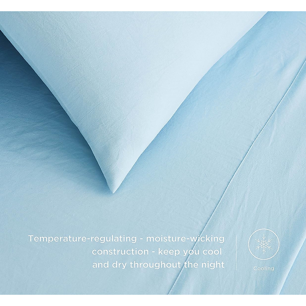 Chezmoi Collection Stone Washed Full Size Sheet Set - 4-Piece Extra Soft Breathable Wrinkle & Fade Resistant 14-Inches Deep Pocket Sheets & Pillowcases Set - Full, Chambray Blue