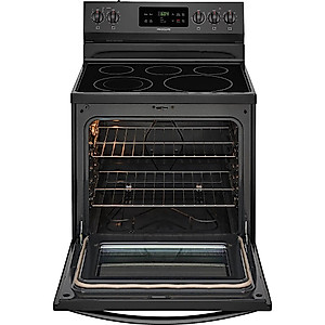 Frigidaire FFEF3054TB 30 Inch Electric Freestanding Range with 5 Elements, Smoothtop Cooktop, 5.3 cu. ft. Primary Oven Capacity, in Black