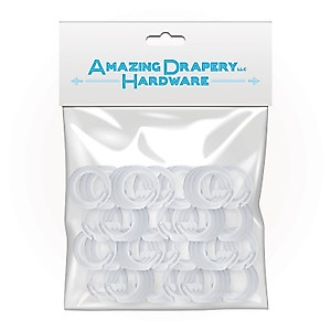 Amazing Drapery Hardware Premium Plastic Roman Shade Split Rings, 50 Pack - Premium White Finish, UV-Resistant - Versatile and Easy-to-Use for Window Valances and Shades