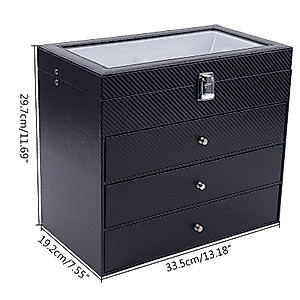 Eapmic 4 layer 24Slots Eyeglass Sunglass Storage Watch Box Eyewear Accessories Display Glasses Storage Case Organizer (4 layer 24 Slots)