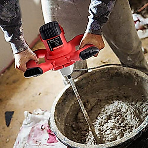 BriSunshine Electric Handheld Cement Mixer,2100W Concrete Paint Mixer Drill,Portable Mud Mixers for Mixing Mortar Plaster,6 Speed Adjustment 110V(UL Certified)