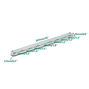4 Pack Flat Mending Plate for Wood,ULIFESTAR Stainless Steel Straight Brackets 250mm / 10" Length 8 Screw Hole Flat Repair Fixing Wood Brace Joining Plates Connector with Fixing Screws