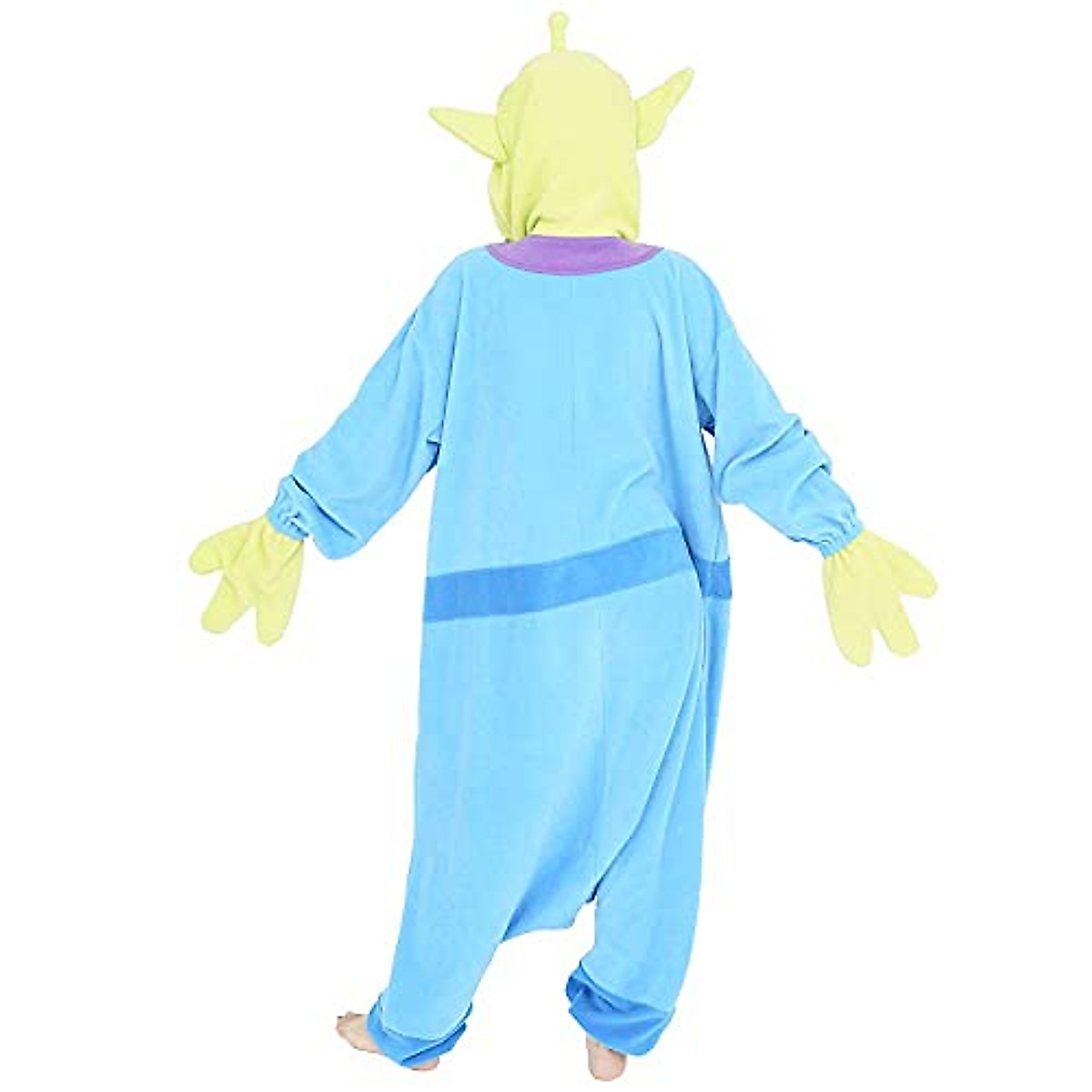 SAZAC Little Green Man Kigurumi - Onesie Jumpsuit Halloween Costume (Adults)