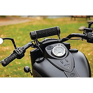 Kuryakyn 2720 MTX Road Thunder Weather Resistant Motorcycle Sound Bar Plus: 300 Watt Handlebar Mounted Audio Speakers with Bluetooth, USB Power Charger, Satin Black