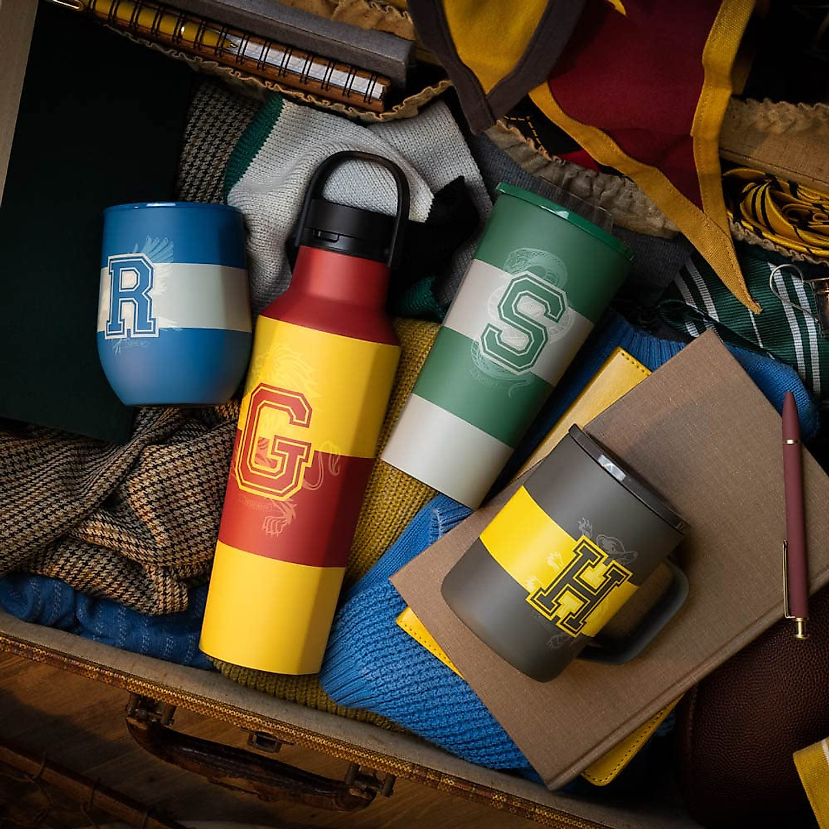 Corkcicle Harry Potter Ravenclaw Stemless Wine Glass Tumbler, Triple Insulated Stainless Steel Construction, Easy Grip Sides, Keeps Beverages Chilled for 9 Hours, 12 oz