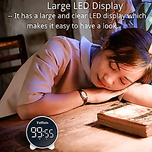 LED Digital Kitchen Timer Clock - Tuffinix LED Display Countdown Cooking Timers with 2 Groups of Alarm Clock Adjustable Volume for Kids Adults Gym Bedroom Classroom, USB Mode& Battery Mode