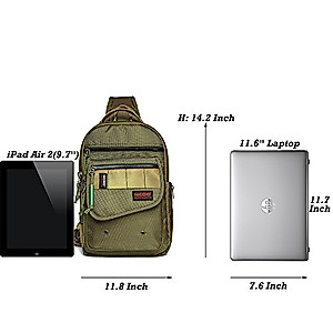 NICGID Sling Bags, Chest Shoulder Backpacks Crossbody Purse Outdoor Chest Bag Travel Backpack for Men Women