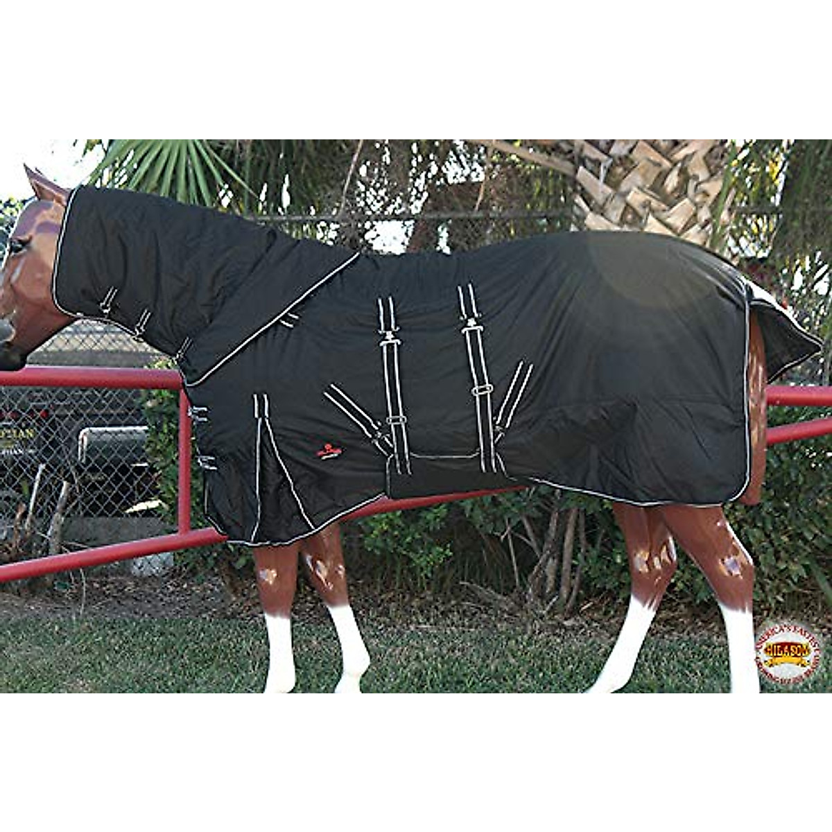 HILASON Medium 1200D Winter Waterproof Horse Neck and Body Blanket -72 Inches | Horse Blanket | Horse Blankets for Winter Waterproof | Horse Turnout Blanket | Horse Turnout