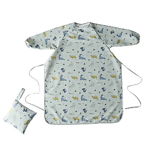 NEHET Coverall Baby Feeding Bibs,Weaning Bibs,Waterproof Long Sleeves Bibs For Baby 6-36 Months Fully Cover Baby & High Chair