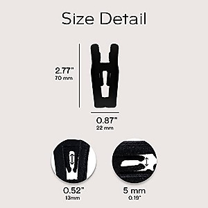 Sleek Pick Premium Velvet Hanger Clips, Black, 20 Pack, 2.25" x 0.87" Non-Slip Grip Felt Plastic Hangers Clip, Heavy Duty, Closet Space-Saving Pants Skirt Clothes Hangers Clip, Clothes Hanger Clip