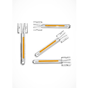 4 Pcs LED Edison Bulb Filament, 1W Bulb Replacement Spare Plug in 2700K Warm White for Outdoor String Lights, S14, ST38, G40