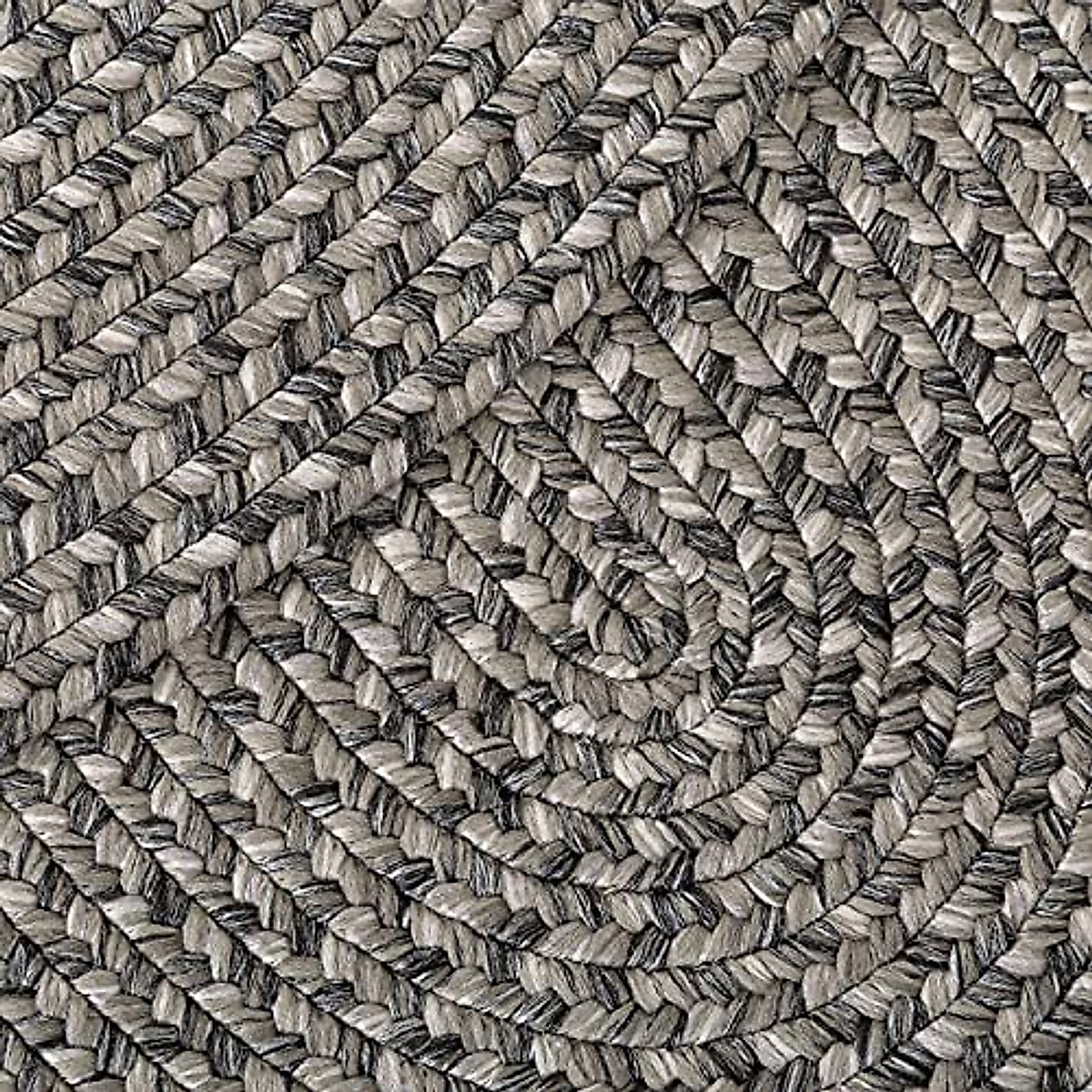 DECOMALL Azure Braided Oval Indoor Outdoor Area Rugs, 4’x6’ Oval Grey