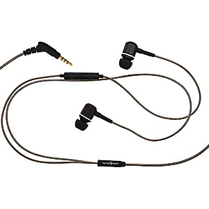 Symphonized MTRX 2.0 Premium Wired Earbuds - Wood In-Ear Headphones with Microphone & Volume Control, Noise Isolation - Corded Ear Buds for Android - Earphones for Computer & Laptop (GunMetal)