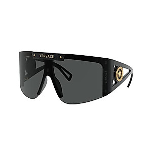 Versace Woman Sunglasses Black Frame, Dark Grey Lenses, 0MM