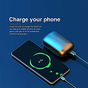 MOHALIKO S19 Bone Conduction Headphones, Open Ear Headset with 1800mAh Charging Box TWS Bluetooth 5.0 Handsfree Wireless Earphones Sport Earbuds Khaki