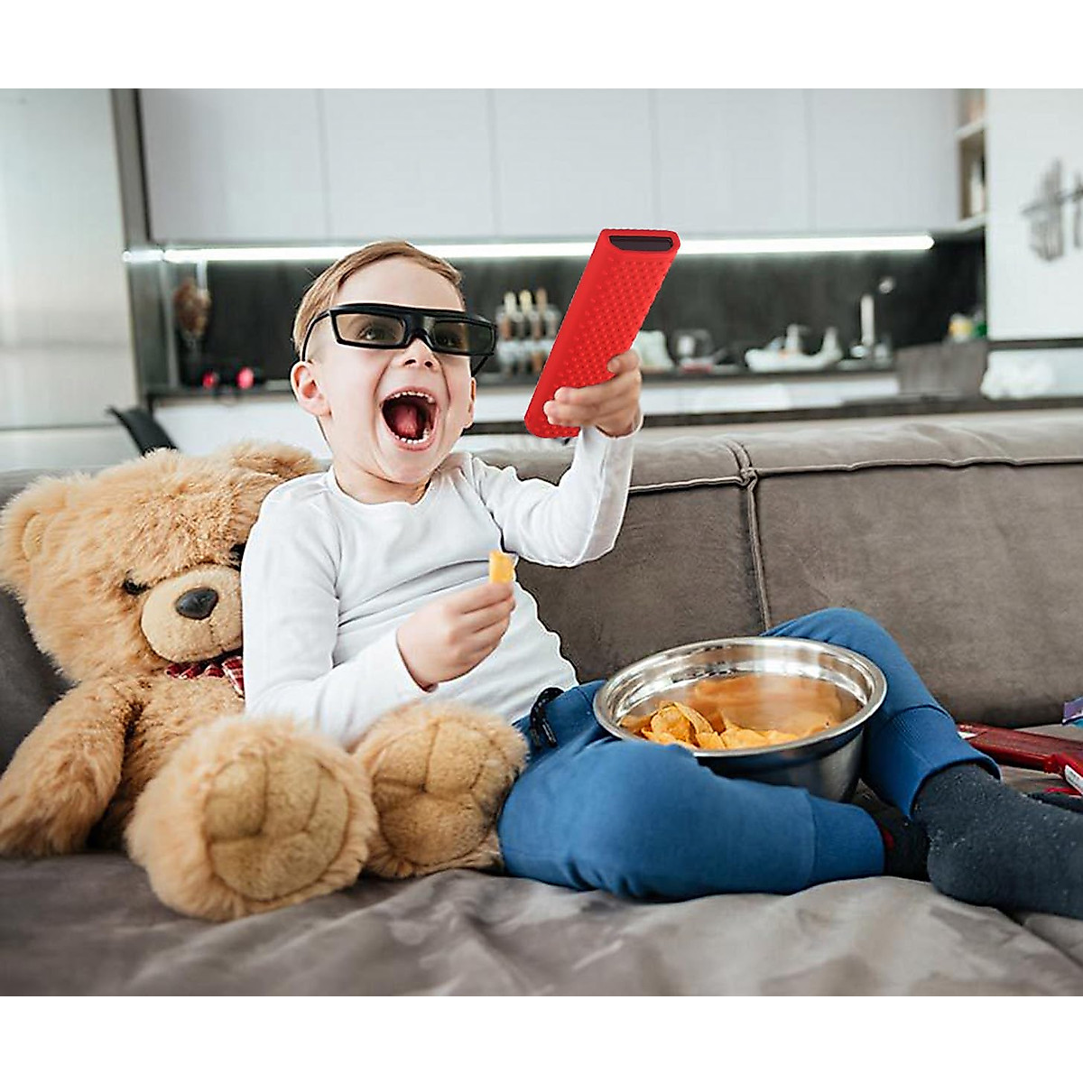 Silicone Cover for Hisense Voice Remote,Hisense ERF3J80H ERF3G80H ERF3F80H Remote Case Cover Hisense 4K UHD Android Smart TV Remote Shockproof Silicone Sleeve with Lanyard(Purple)