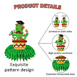 8 Pcs Mexican Graduation Decorations Honeycomb Centerpieces, Fiesta Graduation Party Decorations 2024, Taco Graduation Party Decorations 2024 3d Double Side Honeycomb Decorations