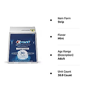 Crest 3D Whitestrips Professional White with Hydrogen Peroxide + LED Light Teeth Whitening Kit - 19 Treatments