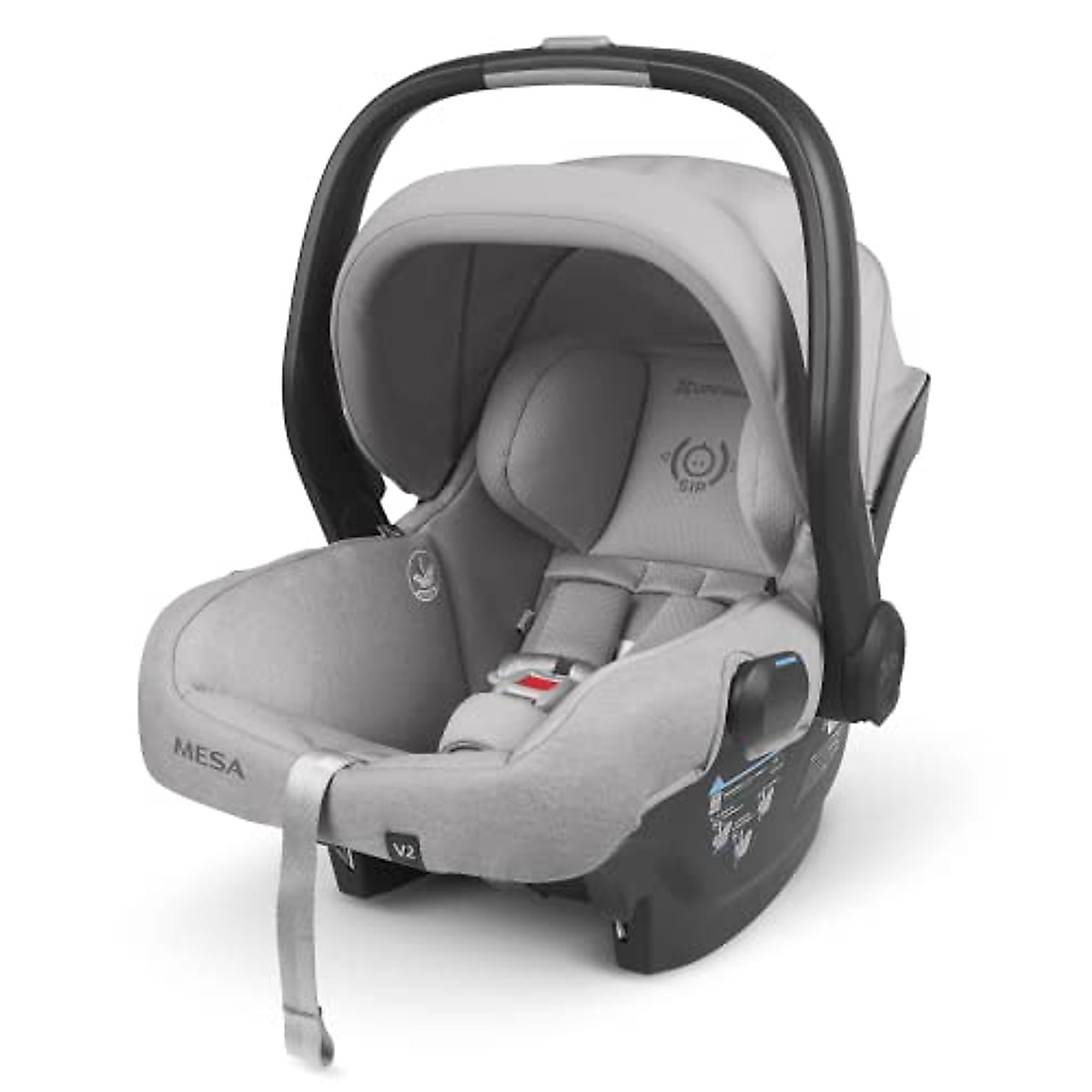 Vista V2 Stroller -Stella (Grey Brushed mélange/Silver/Chestnut Leather) + MESA V2 Infant Car Seat - Stella (Grey)