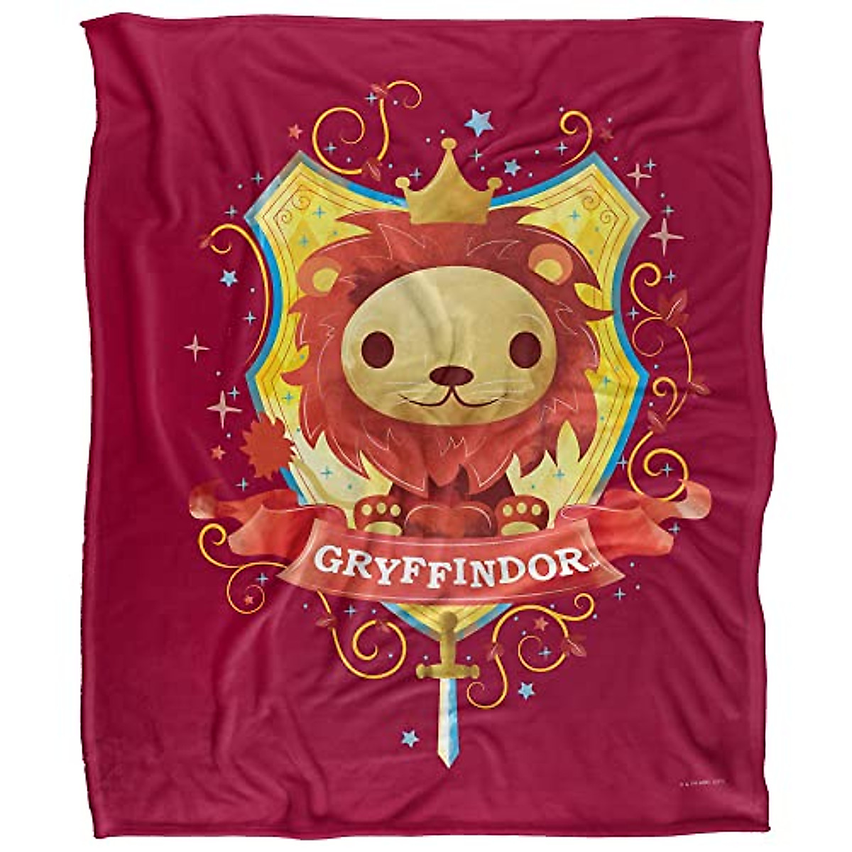 Harry Potter Watercolor Gryffindor Crest Officially Licensed Silky Touch Super Soft Throw Blanket 50" x 60"