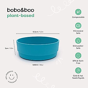bobo&boo Plant-Based Colorful Kids Bowls - Dishwasher and Microwave Safe - Set of 3 - Melamine-Free and Bpa Free – Baby Bowls and Toddler Dish Sets For Boys and Girls - TROPICAL