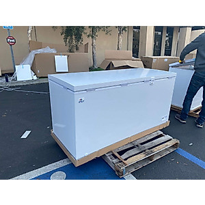 Commercial Freezer Chest freezer 18 cubic feet, 65" Length-Ice Cream freezer NSF Certified White Solid door w/Storage Baskets XF-562 dup1