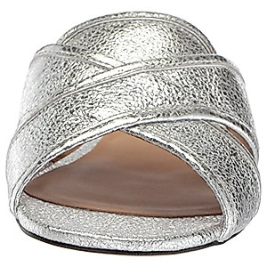 Marc Jacobs Women's AURORA FLAT SANDAL Slide, silver, 36 M EU (6 US)