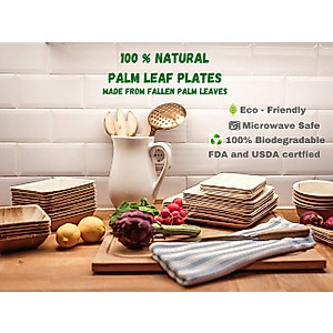 Charity Leaf Disposable Palm Leaf 13" x 9" Trays (10 pieces) Bamboo Like Serving Platters, Disposable Boards, Eco-Friendly Dinnerware For Weddings, Catering, Events