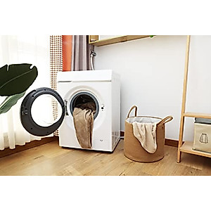 Homlikelan 46L Cotton Rope Woven Storage Basket,Blanket Basket with Handles Wicker Laundry Basket for Clothes,Toys,Pillows,Towels,Shoes,Plant Hampers for Bedroom,Living Room,Bathroom,Nursery Brown