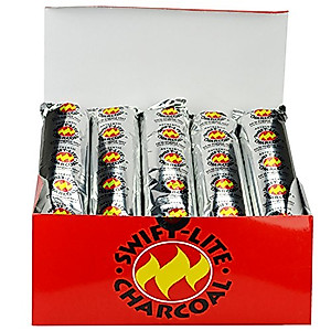 Swift Lite Charcoal Box 10 rolls of 10 x 40mm charcoal tablets